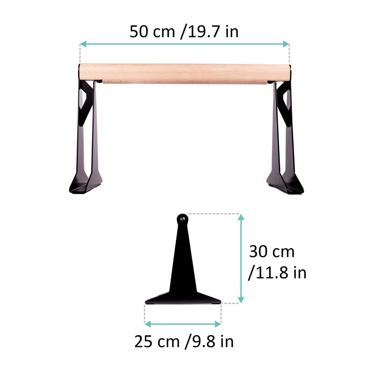 Wooden Parallettes With Ergonomic Handle - Low & Medium Parallettes