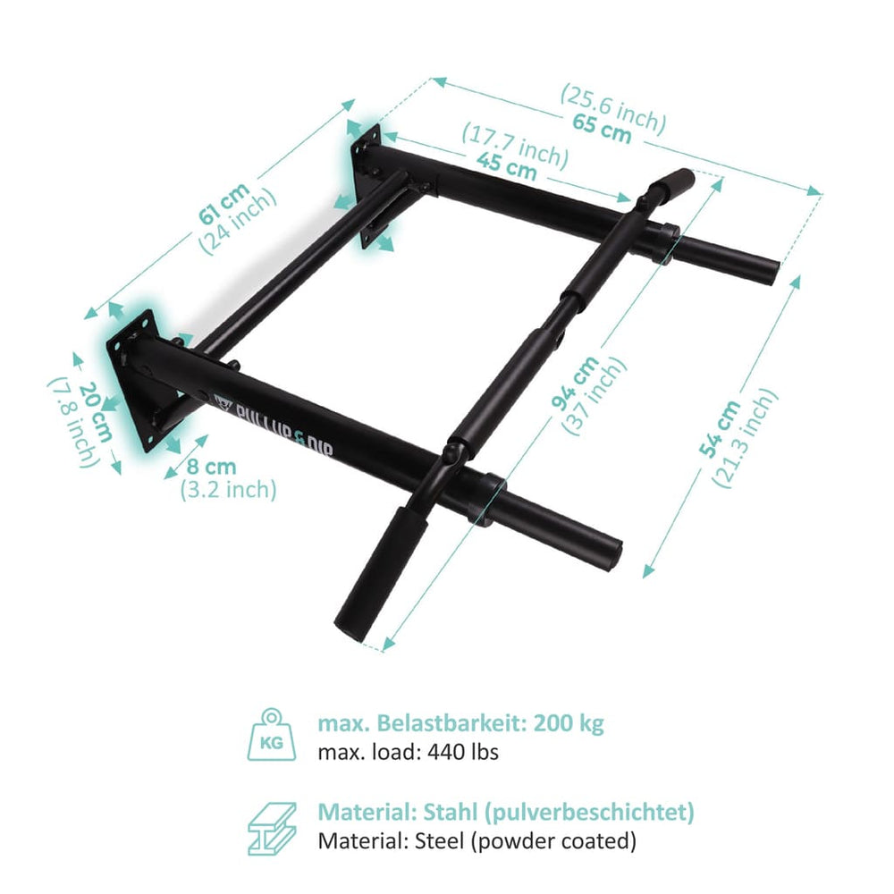 Wall Mounted Pull-Up Bar incl. Pull-Up Band And Screws