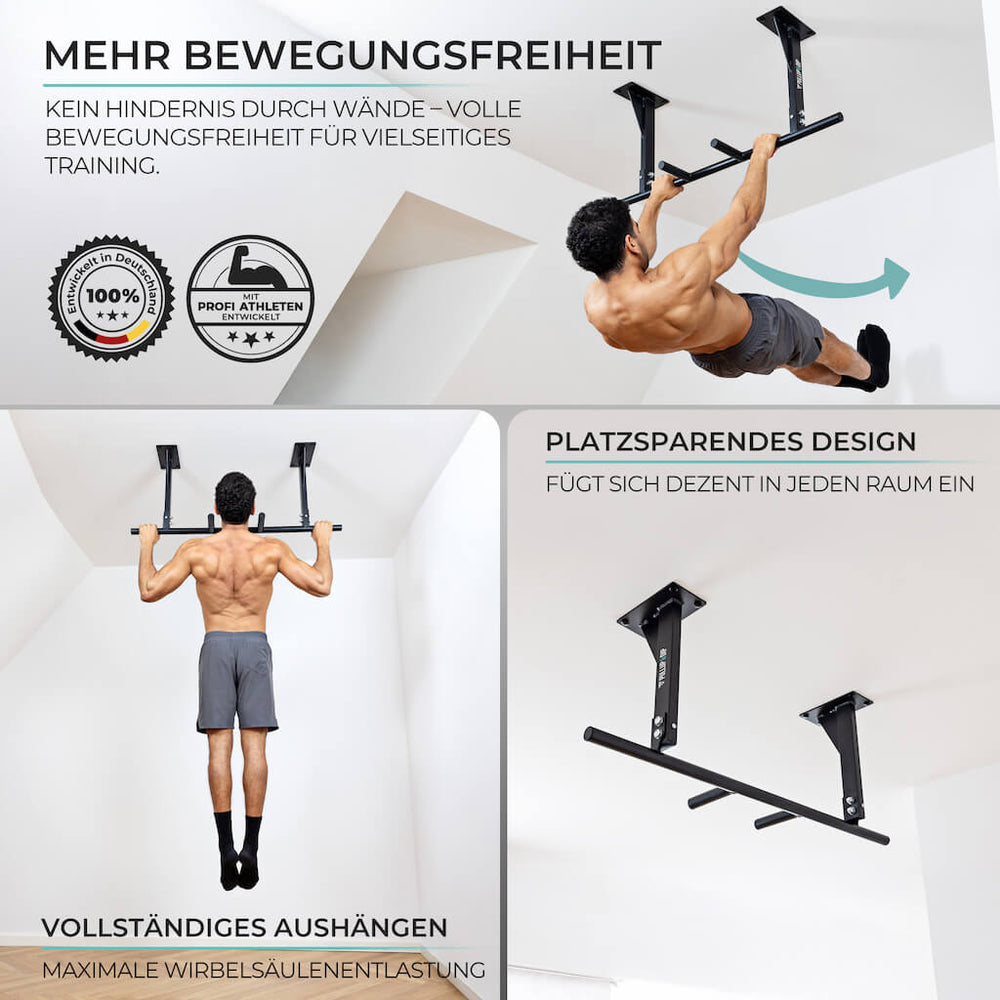 Pull-up bar ceiling incl. pull-up band and screws