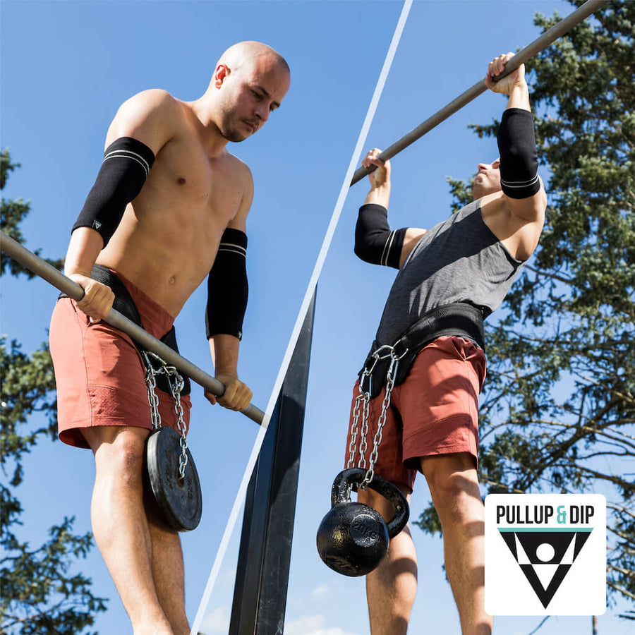 Premium Dip Belt with Chain, Carabiners and Unique Flaps.