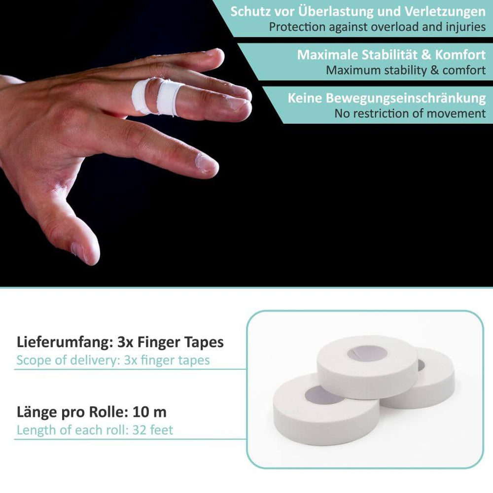 Finger Tape, Climbing Tape Set Of 3 With Extra Strong Adhesive