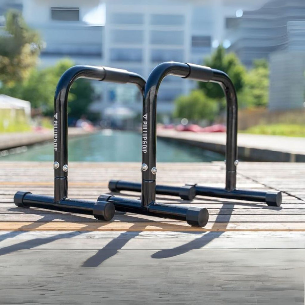 Fitness Parallettes Made of Steel, Non-Slip With Extra Wide Handle