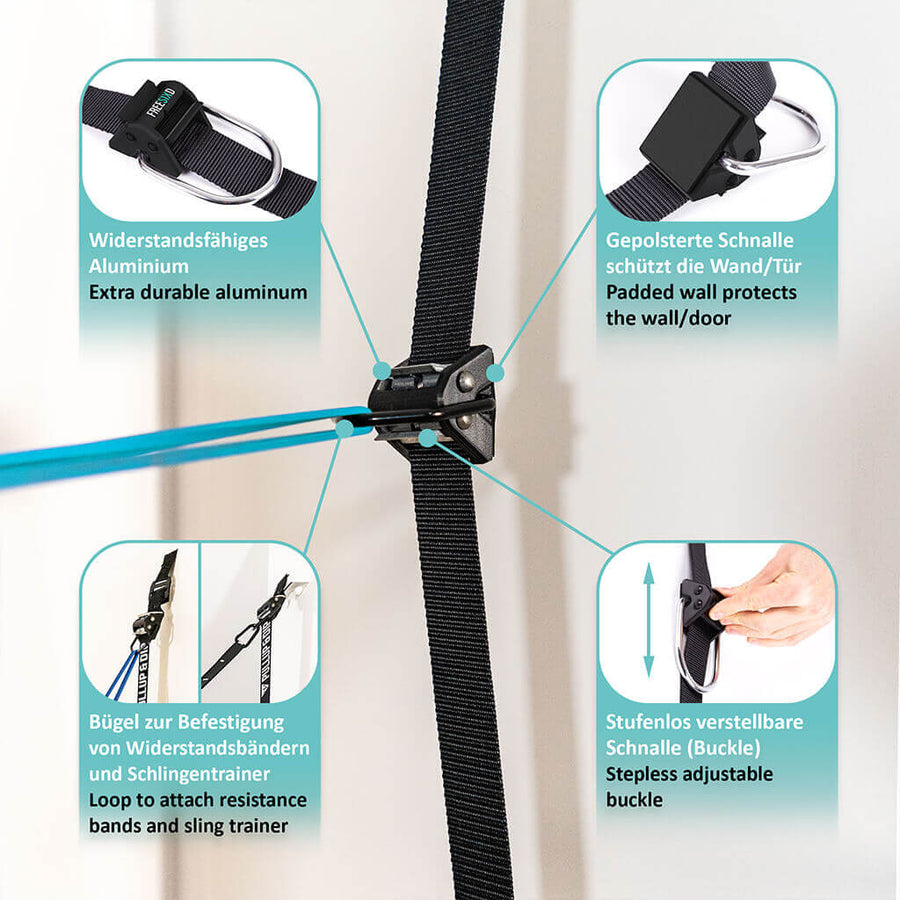 FREESIXD Suspension Trainer With Resistance Bands, Full-Body Training