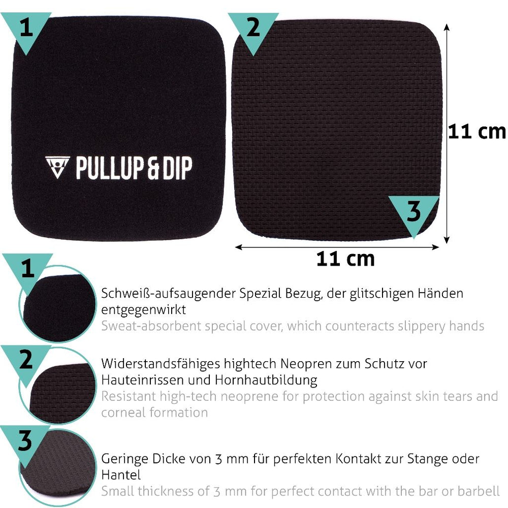 Workout pads for pull-ups, bodybuilding & strength training